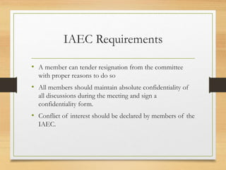 Institutional Animals Ethics Committee | PPTX