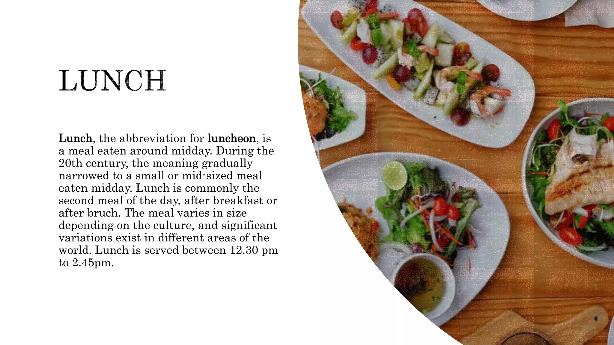 Different types of meal in a day ( reference for HM students) | PPTX