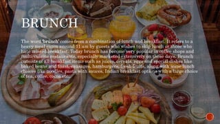 Different types of meal in a day ( reference for HM students) | PPTX