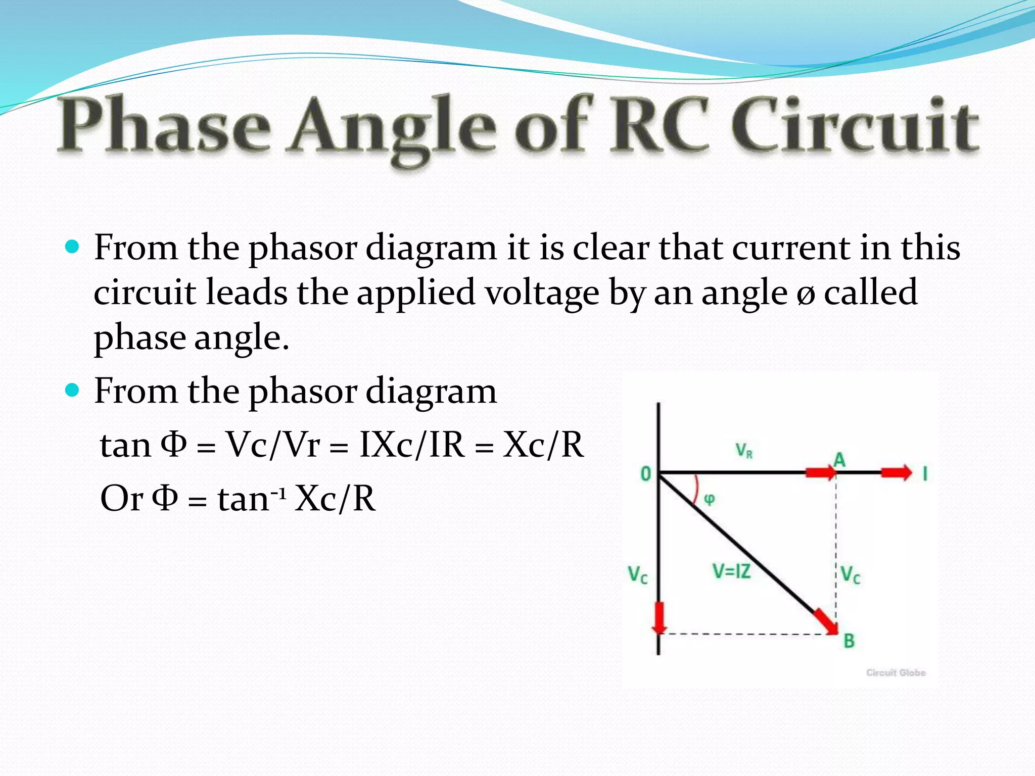 Presentation of Electrical Engineering ( Analysis of AC circuit: RC ...