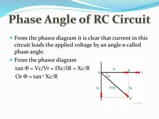 Presentation of Electrical Engineering ( Analysis of AC circuit: RC circuit ) | PPTX