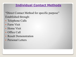 telephone calls in Agriextensiom | PPT