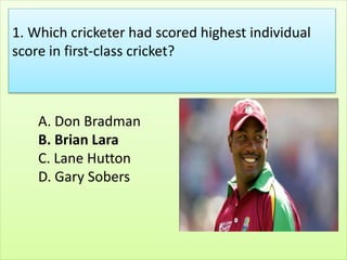 cricket quiz | PPT