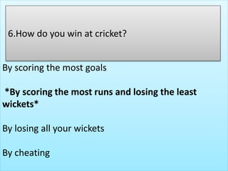cricket quiz | PPT