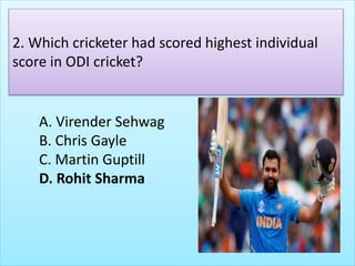 cricket quiz | PPT