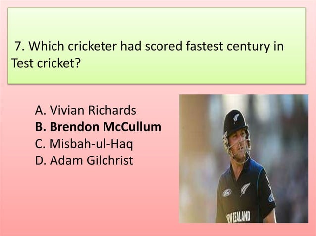 cricket quiz | PPT