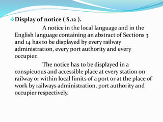 The child labour (prohibition and regulation act) 1986 | PPTX