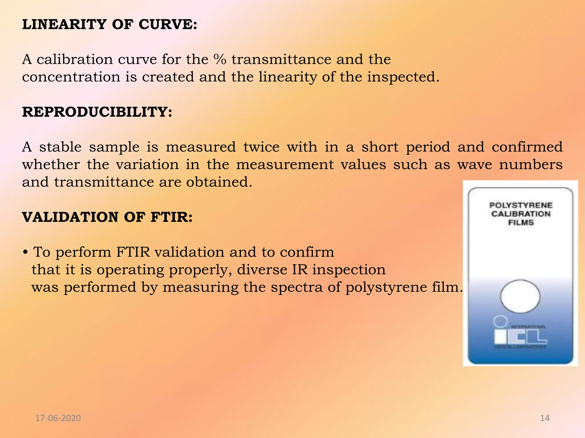 Qualification of analytical instrument of FTIR | PPTX
