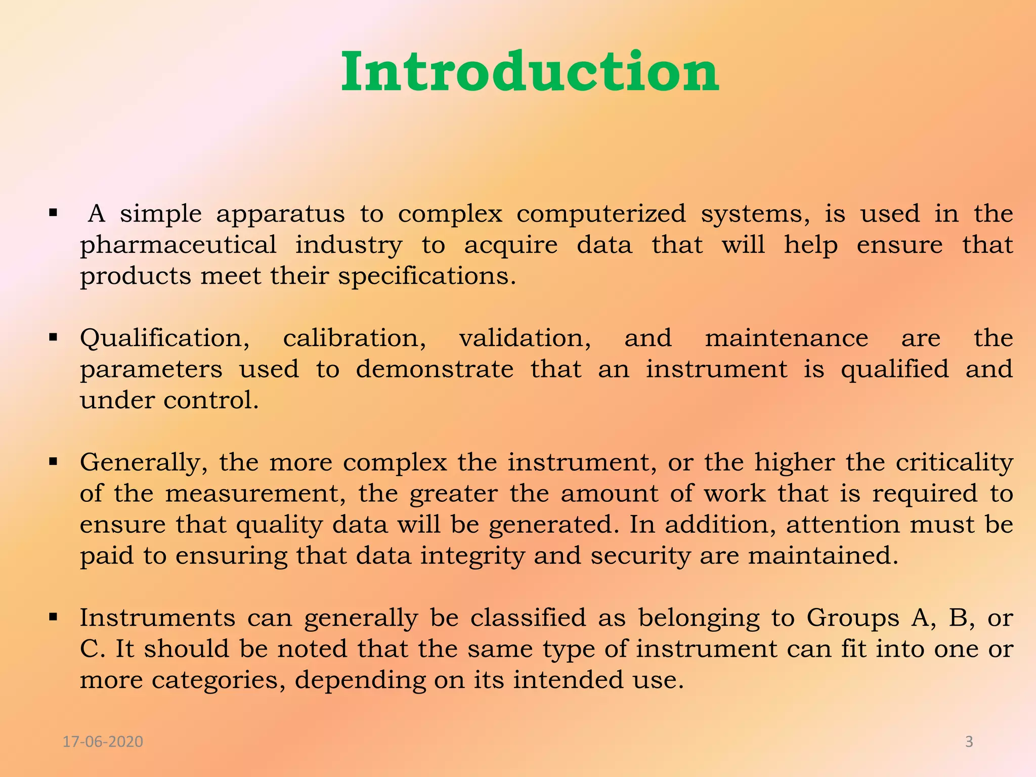 Qualification of analytical instrument of FTIR | PPTX