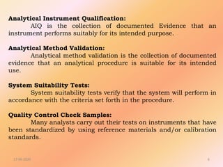 Qualification of analytical instrument of FTIR | PPTX
