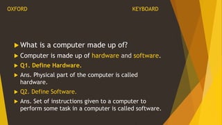 Oxford computer class 3 chapter 1 | PPTX