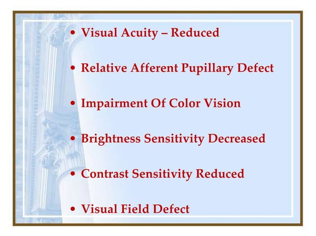 OPTIC NERVE & VISUAL PATHWAY | PPTX | Eye and Vision Conditions ...