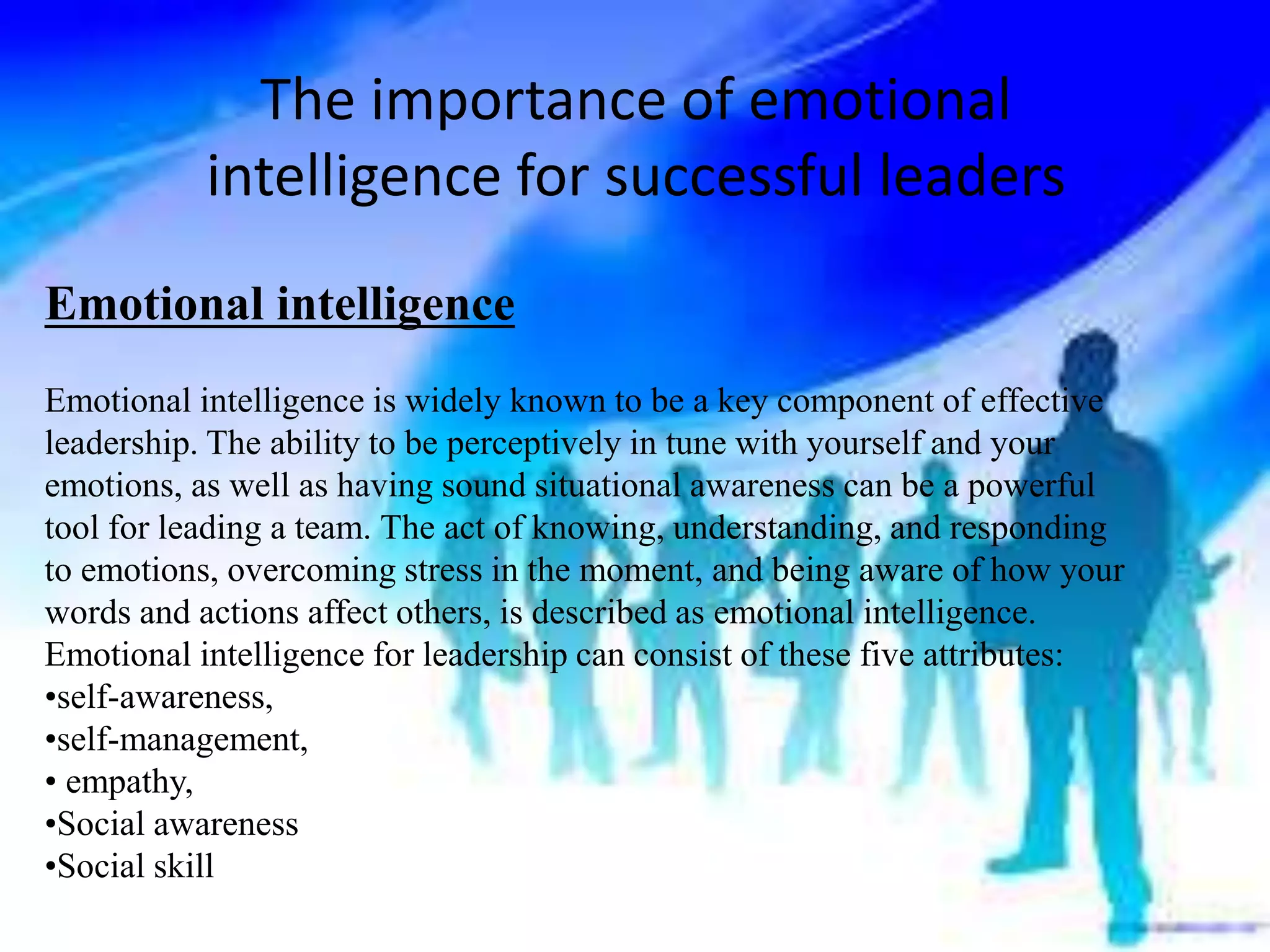 Leading Change and emotional intelligence— creating experiences for ...