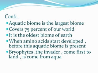 Biome, Aquatic Biome, Classification | PPTX