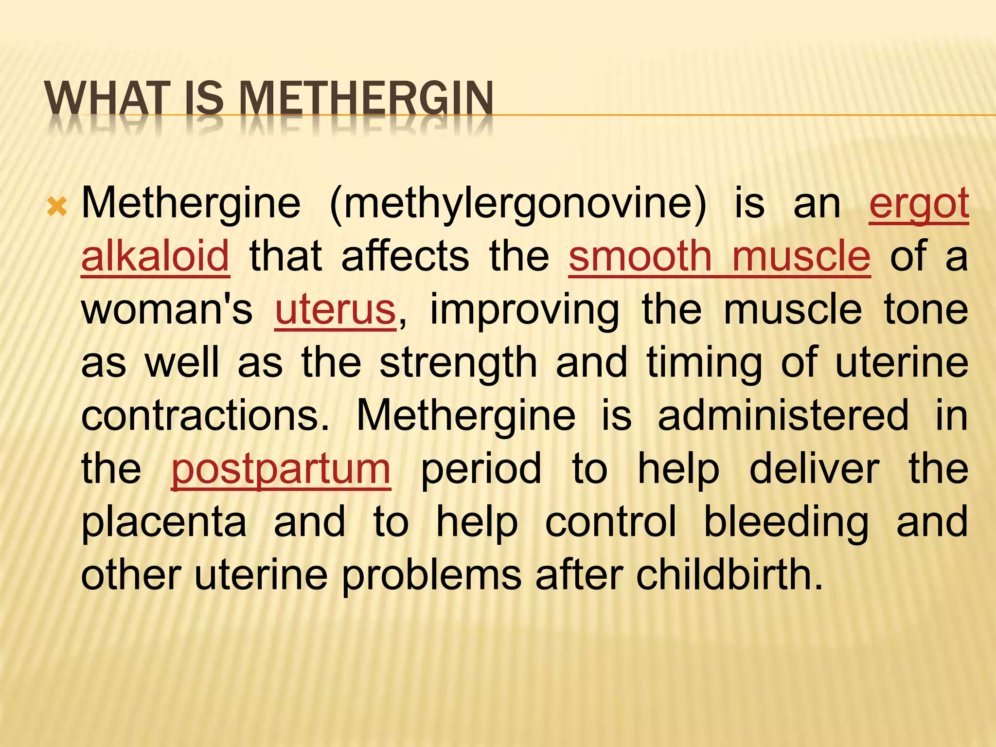 methergin and clomiphene citrate | PPTX