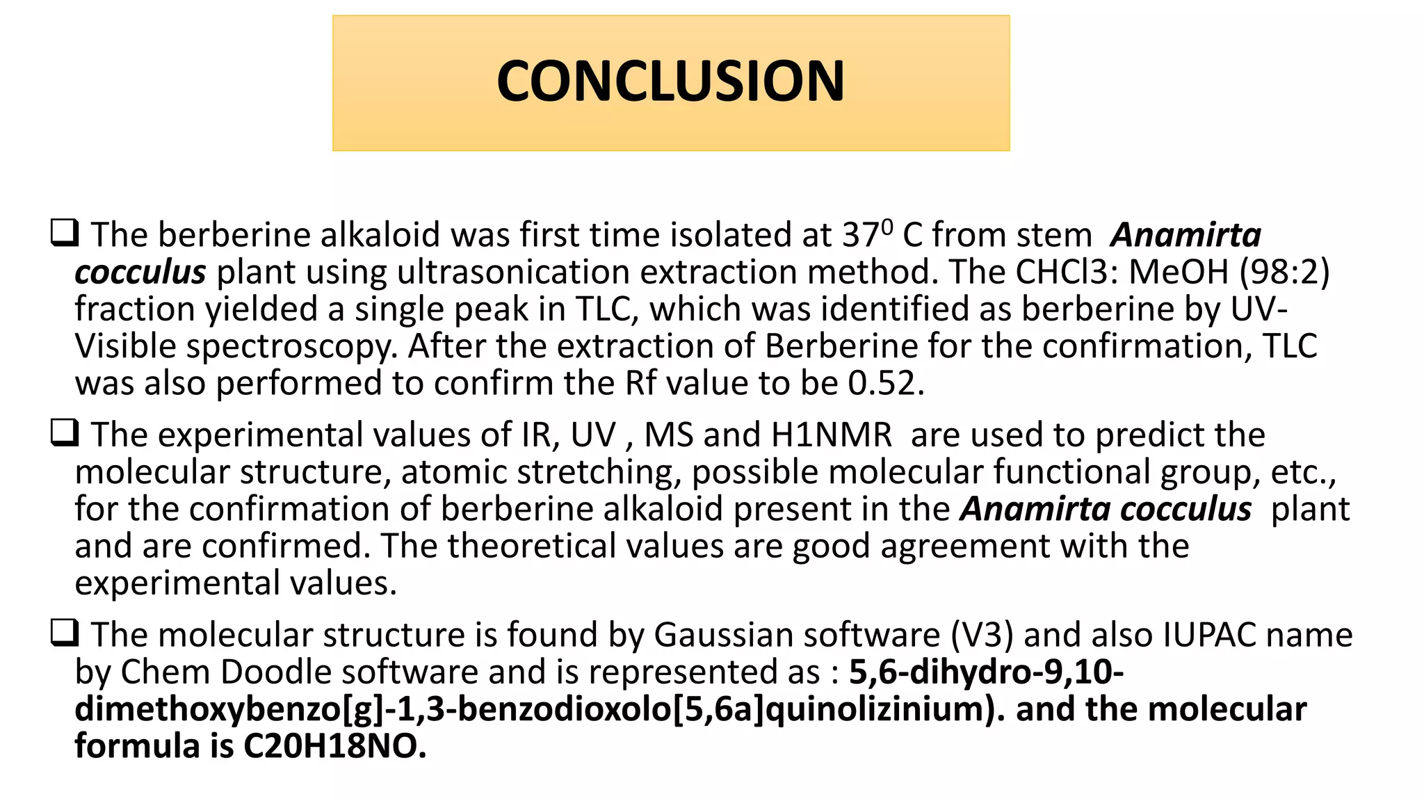 Ultrasonication Assisted Extraction of Isolation Characterization of ...