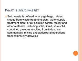 solid waste management | PPTX