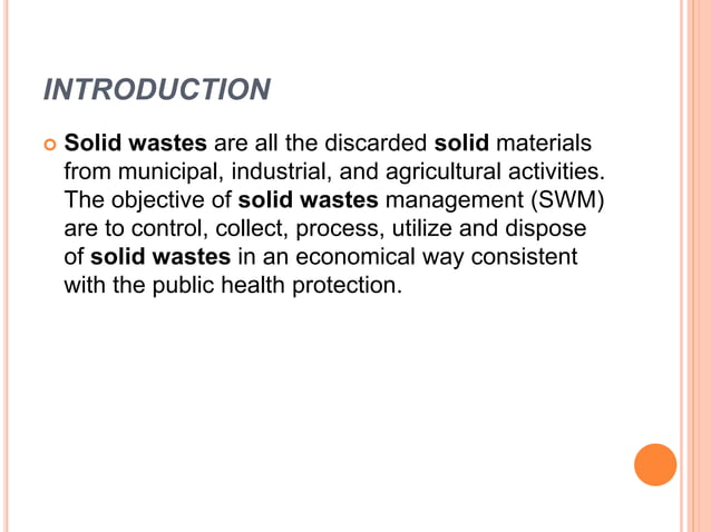 solid waste management | PPTX