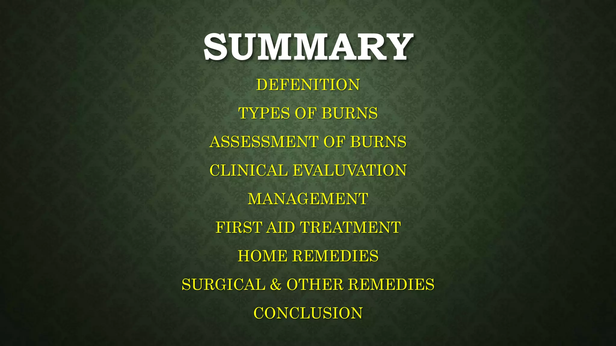 A detailed study on burns /all about burns ( manag, treat, preven ...