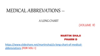 A long chart of medical abbreviations | PPTX | Pregnancy | Reproductive ...