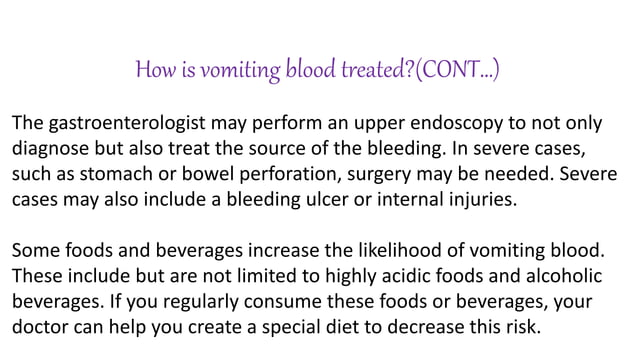 Hematemesis- vomiting of blood , a brief study | PPTX | Digestive ...
