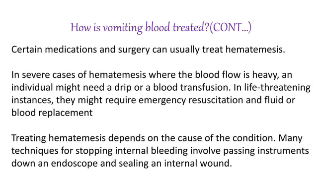 Hematemesis- vomiting of blood , a brief study | PPTX | Digestive ...