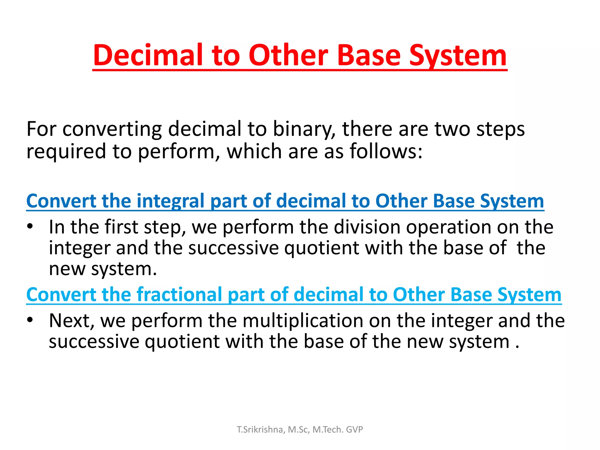 Number Base Conversion Digital Electronics | PPTX