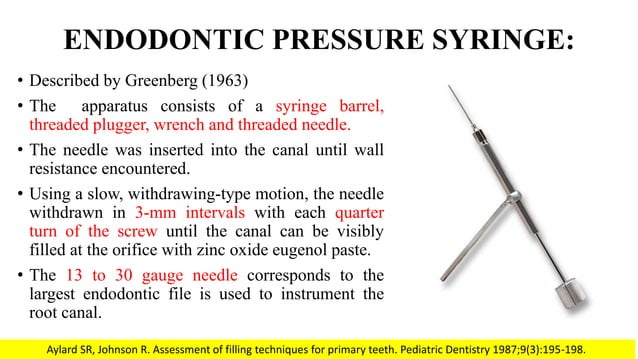 Obturation Techniques in Primary Teeth | PPTX | Dental Health ...