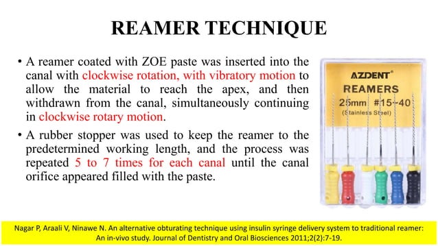 Obturation Techniques in Primary Teeth | PPTX | Dental Health ...