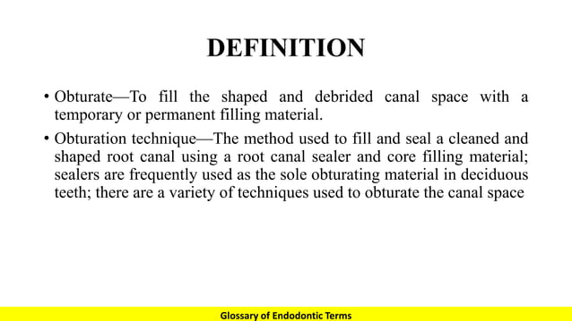 Obturation Techniques in Primary Teeth | PPTX | Dental Health ...