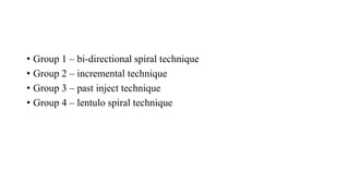 Obturation Techniques in Primary Teeth | PPTX