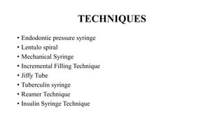 Obturation Techniques in Primary Teeth | PPTX