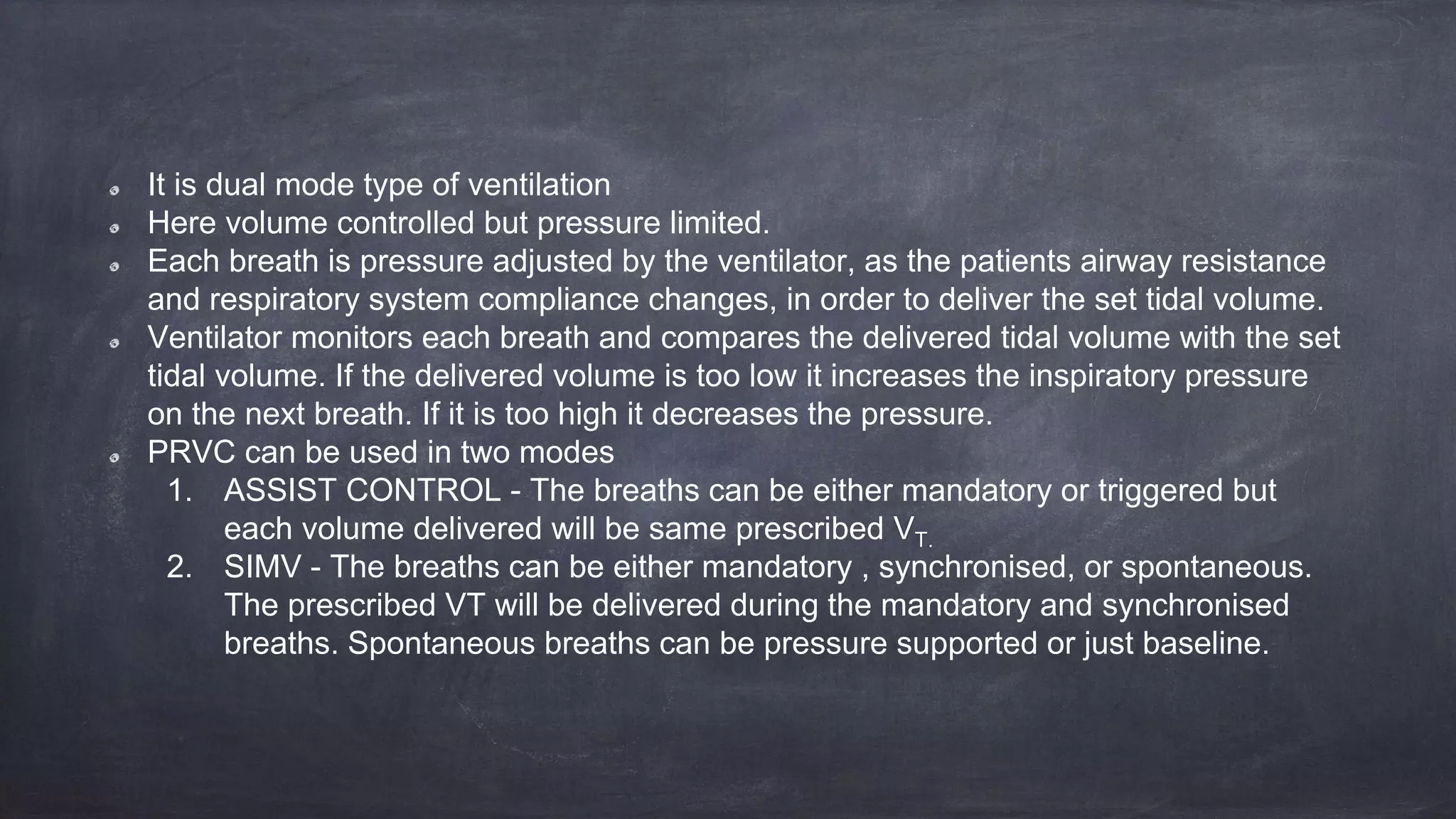 Mechanical Ventilation modes used clinically | PPTX | Lung and ...