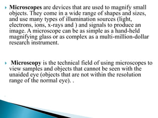 microscopy/type of microscopy | PPTX