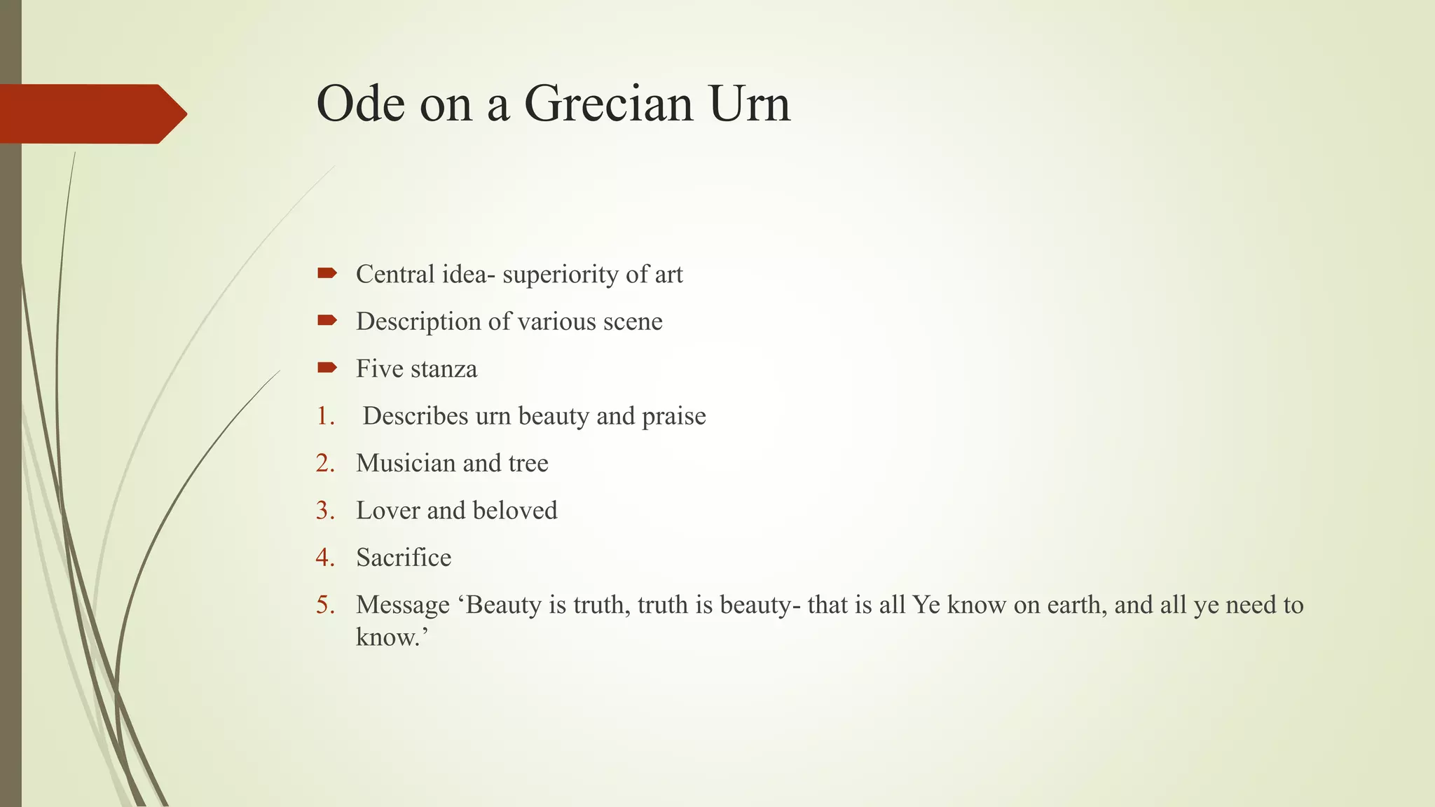 ode on the Grecian urn | PPTX | Poetry | Books and Literature