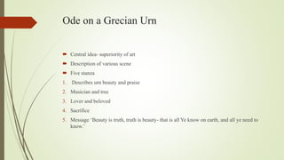 ode on the Grecian urn | PPTX