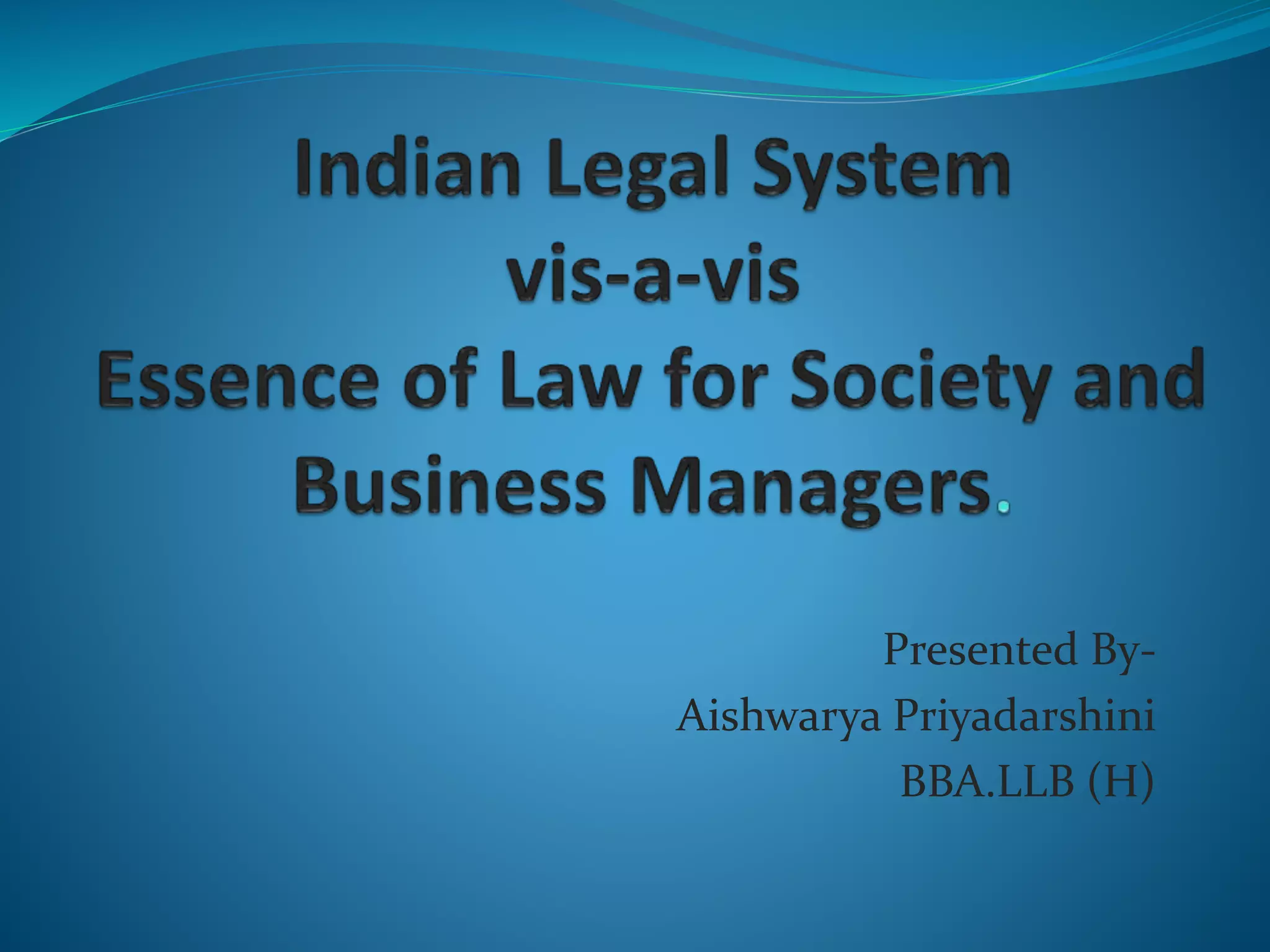 Indian Legal System | PPTX