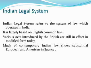 Indian Legal System | PPTX