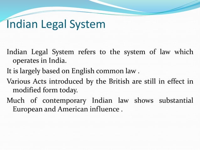 Indian Legal System | PPTX