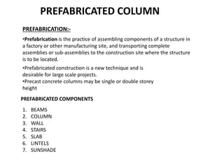 Prefabricated Column | PPTX