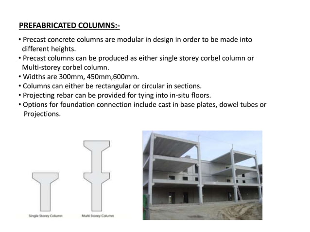 Prefabricated Column | PPTX | Civil Engineering Industry | Industries