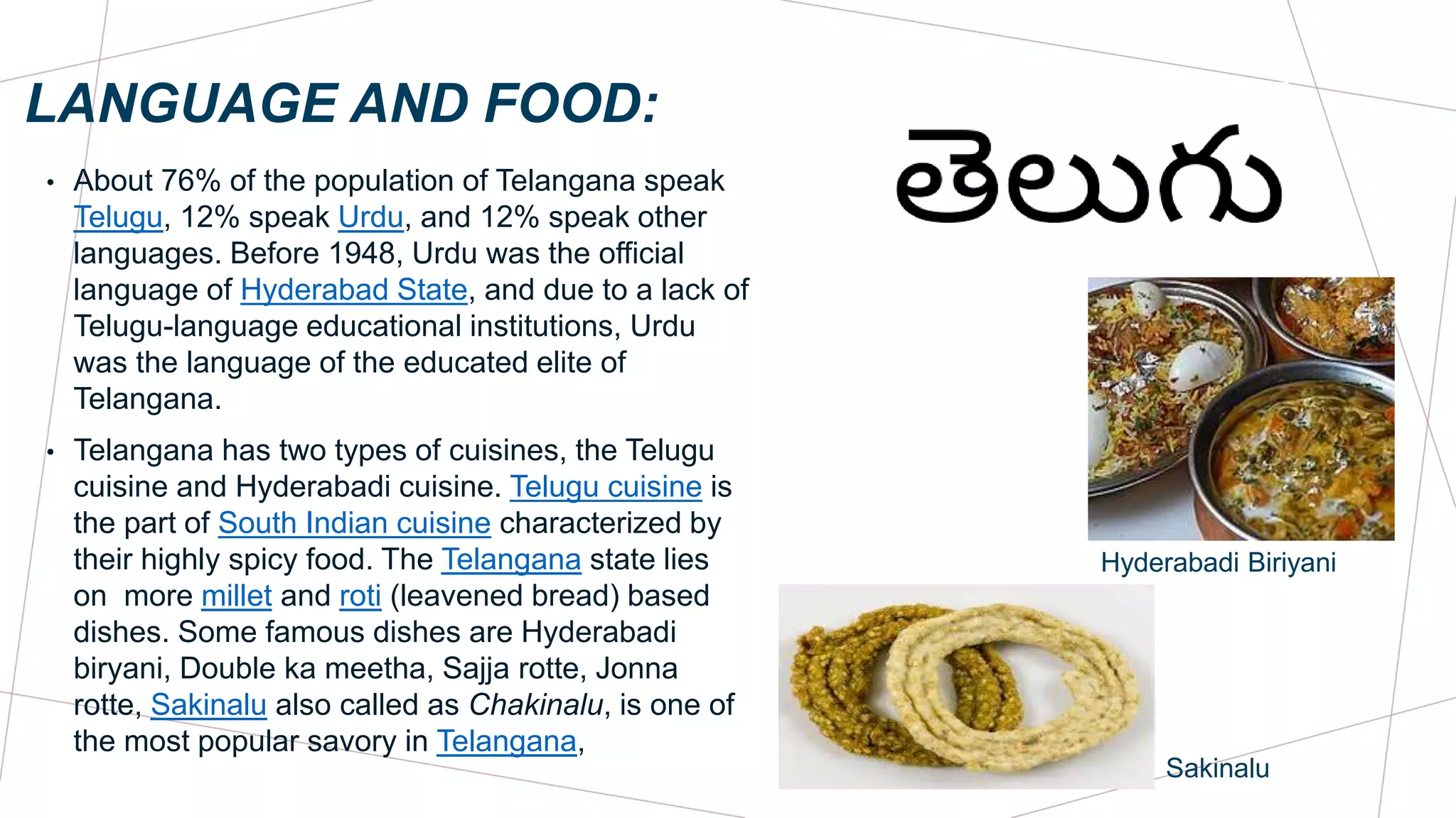 Telangana culture and diversity | PPTX