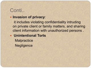 Legal System: Type of law, Torts and Liabilities | PPT