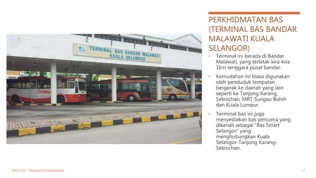 PENGANGKUTAN BANDAR DI DAERAH KUALA SELANGOR. | PPTX