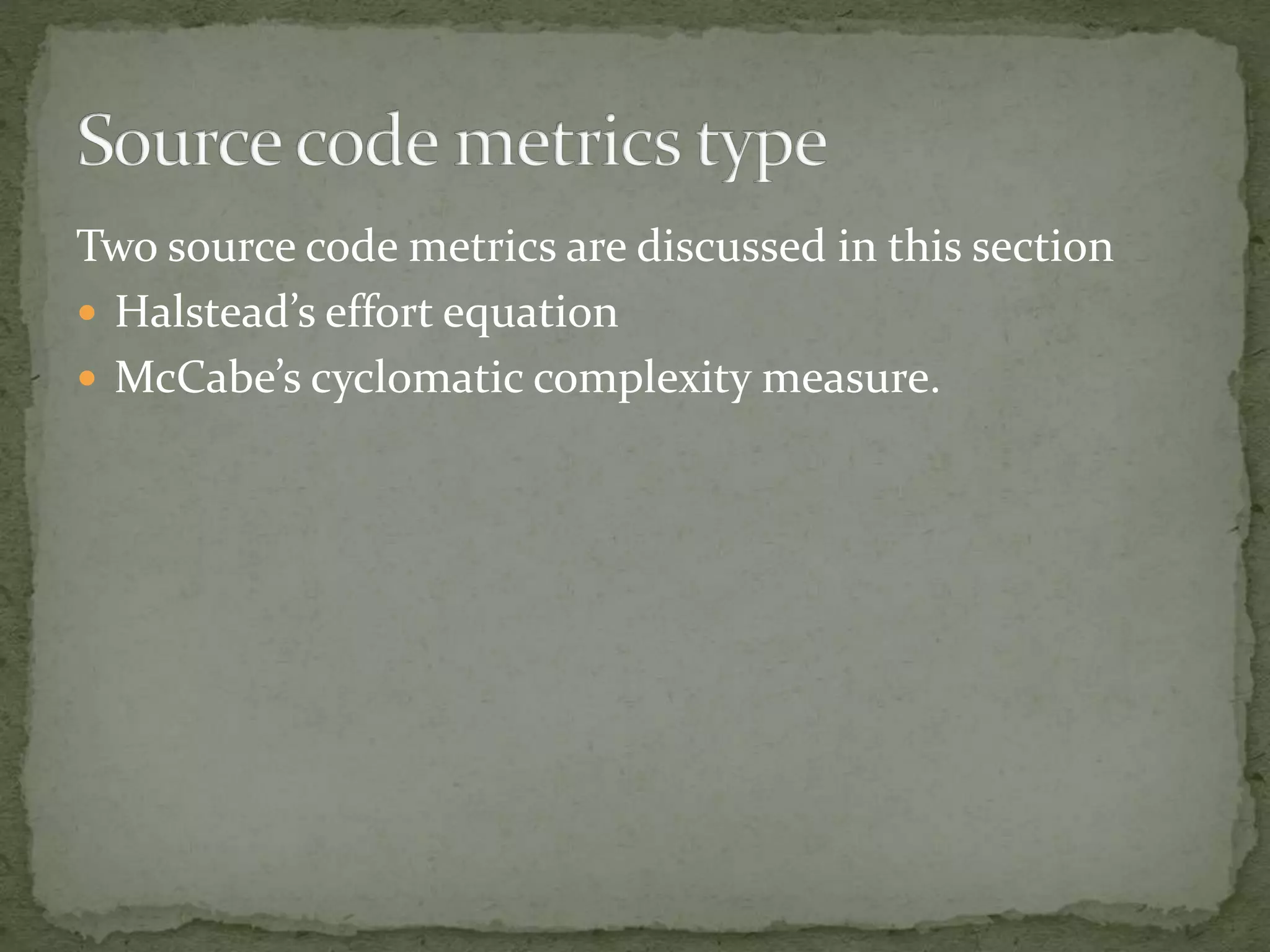 Source Code Metrics And Other Maintenance Tools And Techniques Ppt