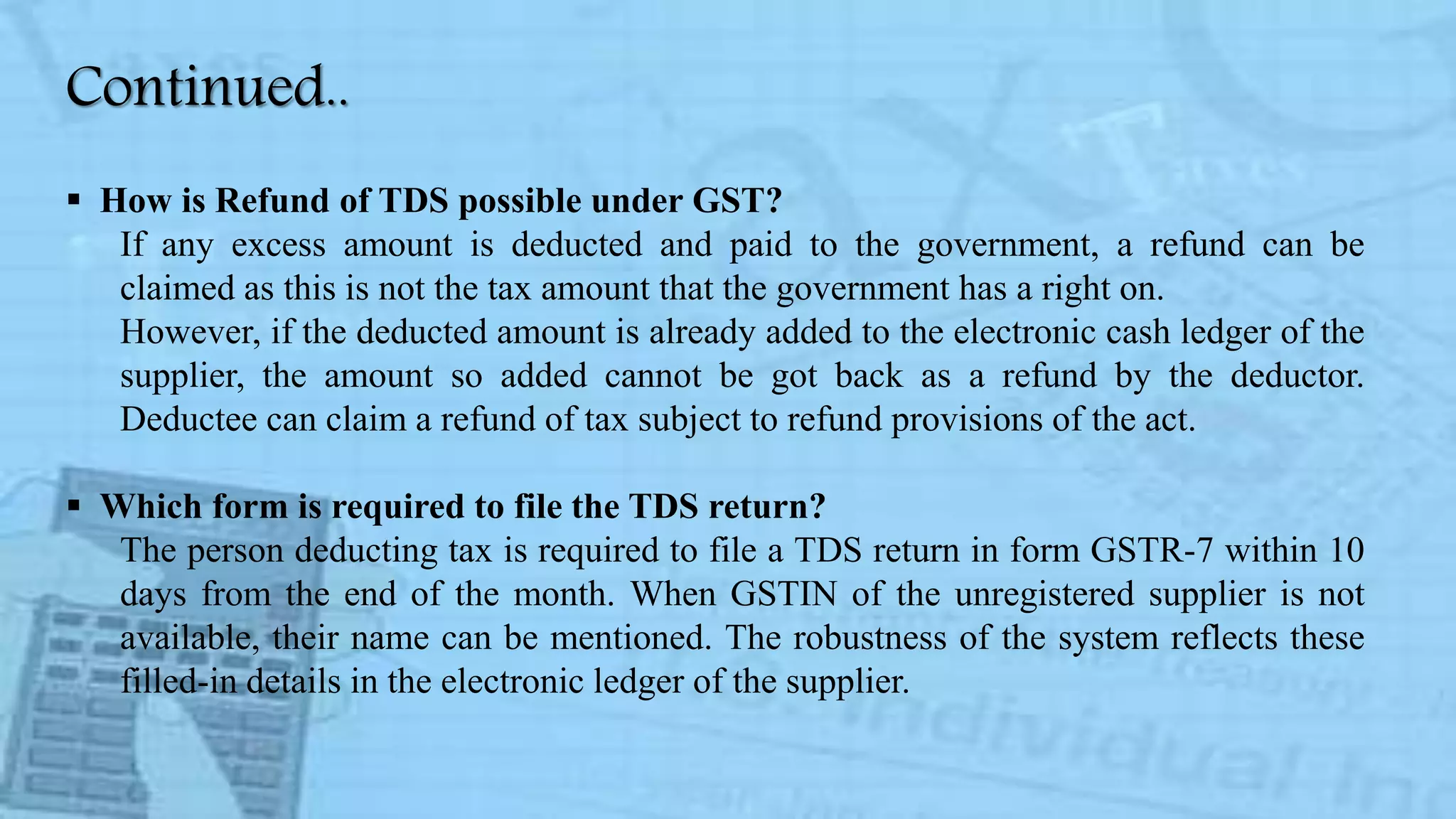 TDS and TCS under GST | PPTX