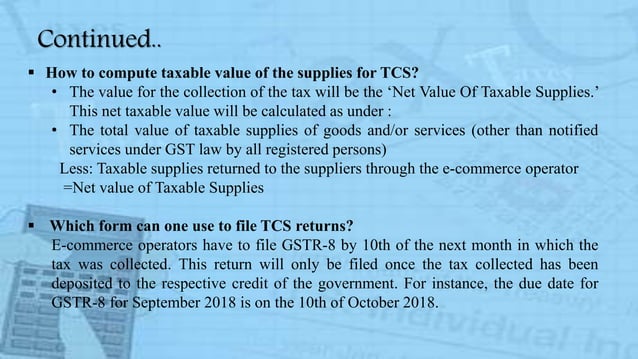 TDS and TCS under GST | PPTX | Business Accounting & Finance | Business