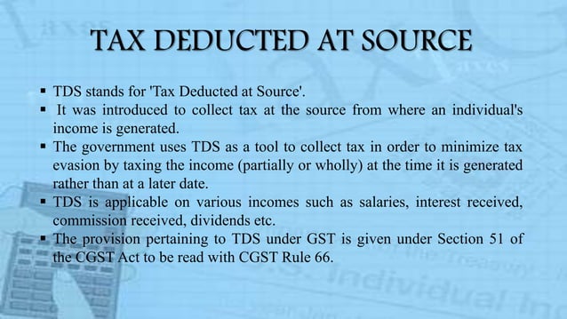TDS and TCS under GST | PPTX | Business Accounting & Finance | Business
