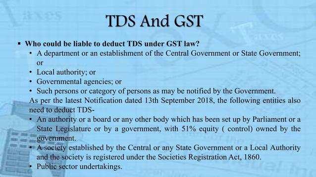 TDS and TCS under GST | PPTX | Business Accounting & Finance | Business