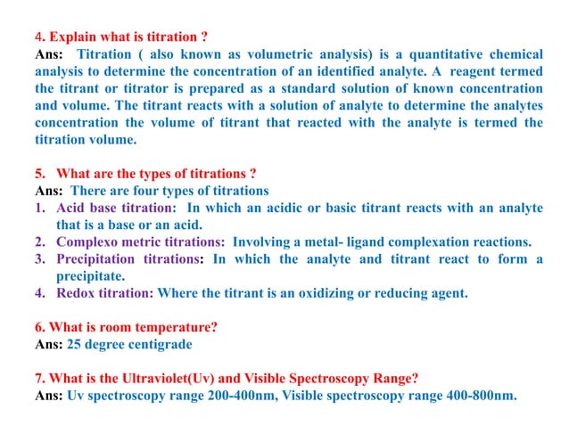 Chemistry Interview Questions and Answers | PPTX